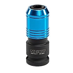 NEIKO 30285A Impact Wrench Adapter, 3/8" Drive Female to 1/4" Hex Converter, Quick Release, Quick Change Chuck, Square to Hex Bit Adapter, Impact Drill Adapter, Cr-Mo Steel Ratchet Wrenches Drivers