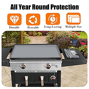 GRILL FORCE Silicone Griddle Mat with Spatula Mat for Blackstone 28 Inch Griddle Food Grade Silicone Mat Protective Mat Cover Griddle Buddy Mat Keep Flat Top Clean,Protect Griddle from Insect,Rust