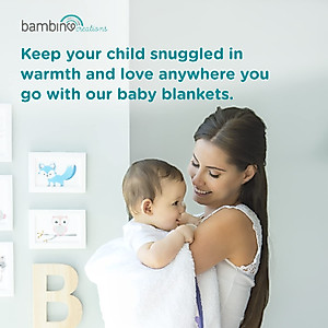 BAMBINO CREATIONS Sherpa Baby Blanket, Cuddly Soft 2-Layer, 39.37" L x 29.92", Pink