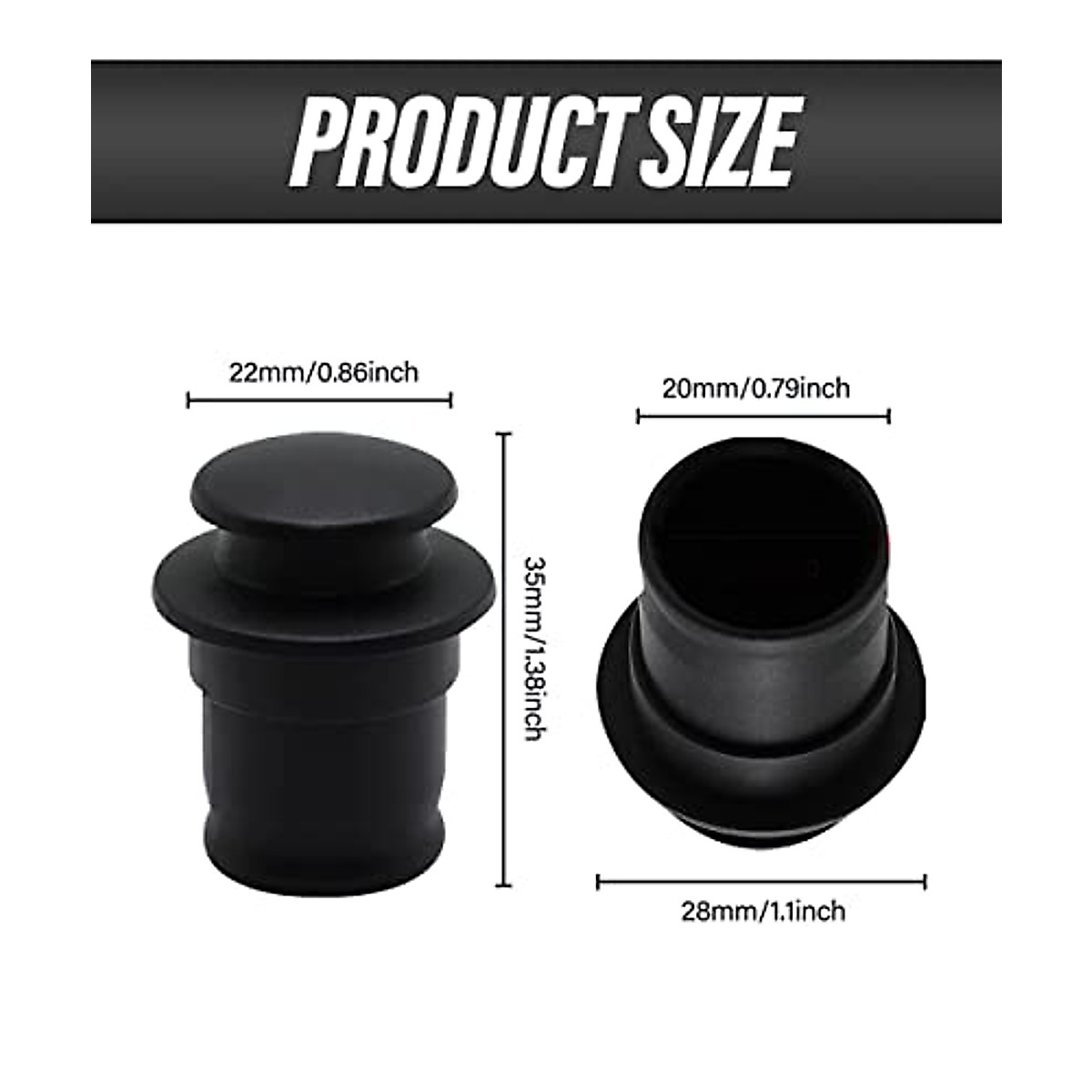 ESEWALAS 2 Pack Universal Cigarette Lighter Plug Cover,Dustproof Car Cigarette Lighter Cover Cap,Waterproof Car Accessory Car Cigarette Lighter Socket Plug Cover