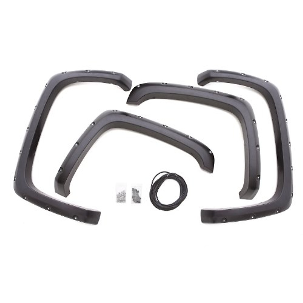 Lund RX106S Elite Series Black Rivet Style Standard Front and Rear Fender Flare - 4 Piece