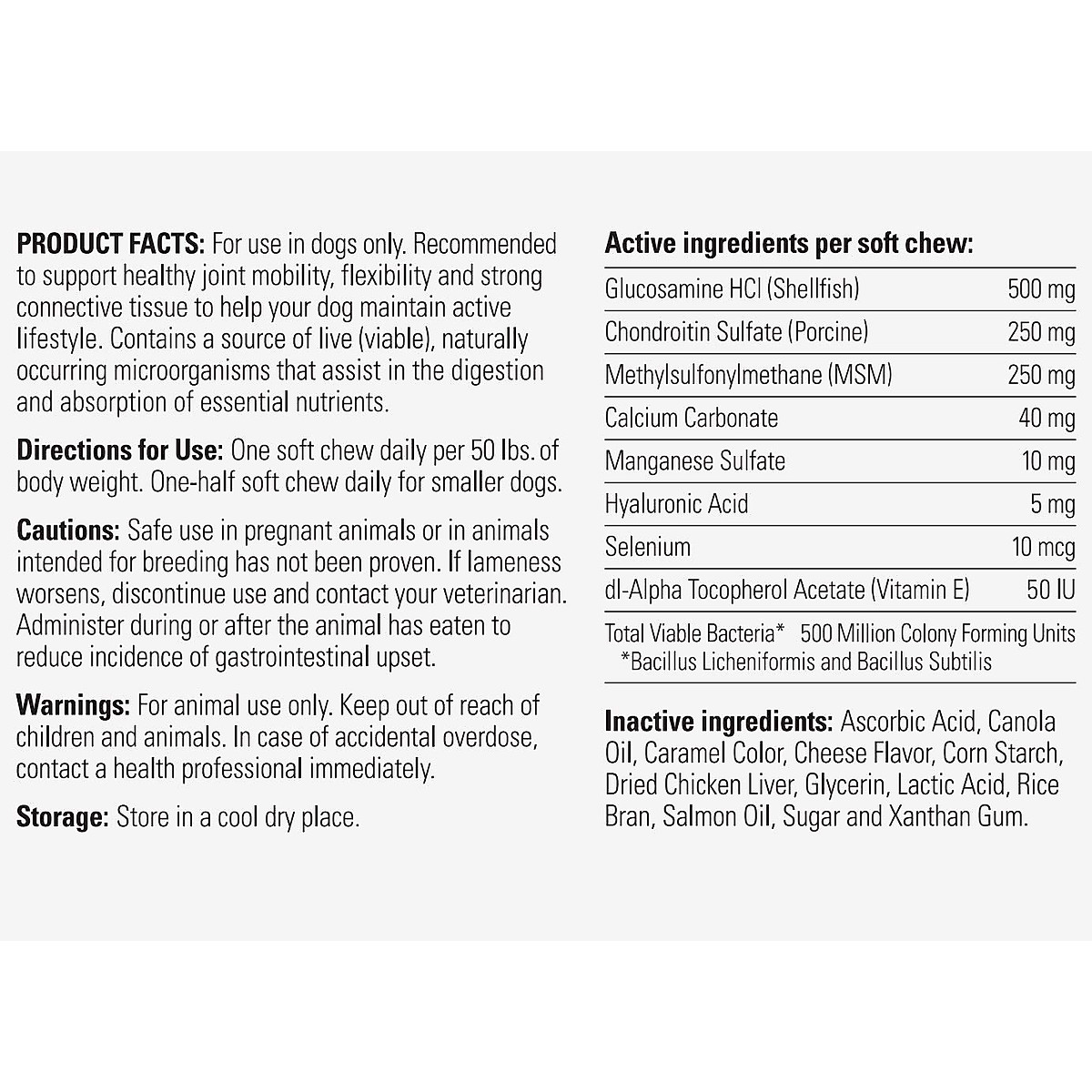Duraflex Joint Health Soft Chews, 60 Chews, Glucosamine and Vitamin E Supplements for Dogs
