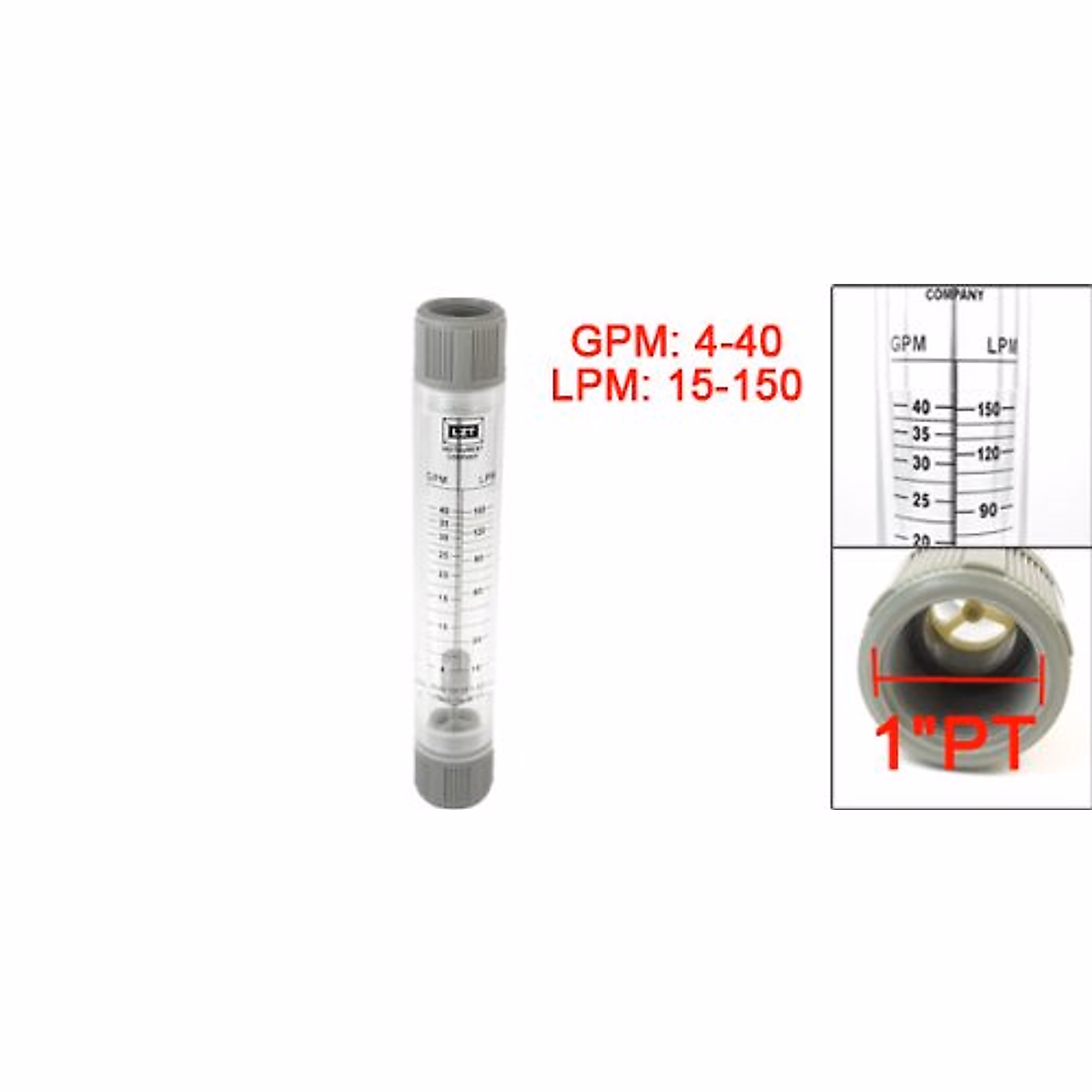 uxcell 4-40GPM 15-150LPM Water Liquid Flow Meter Tool Flowmeter Instrument