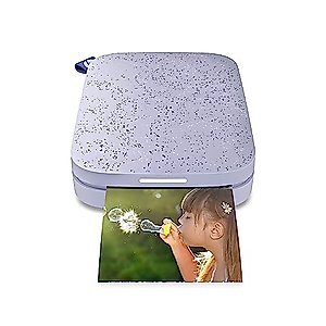 HP Sprocket Portable 2x3" Instant Photo Printer (Lilac) Print Pictures on Zink Sticky-Backed Paper from your iOS & Android Device.