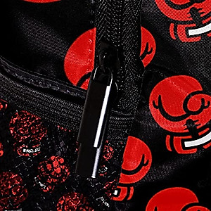 Red Boxing Gloves Pattern Black Cute Fashion Mini Backpack Pack Bag