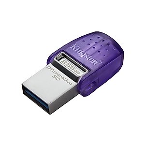 Kingston DataTraveler microDuo 3C 256GB USB-C & USB-A Flash Drive | Speeds up to 200 MB/s | USB 3.2 Gen 1 | Duo Connector | DTDUO3CG3/256GB