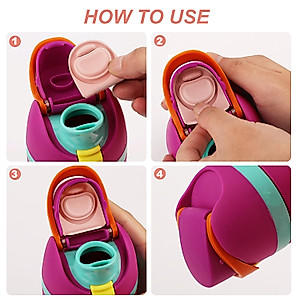 2pcs Water Bottle Top Lid Compatible with Owala FreeSip 24oz 32oz, Sealing Parts Replacement Stopper Silicone Plug Accessories for Owala Free Sip 19/24/32/40oz BPA-Free Seal Gasket Bottle Cap Mouth