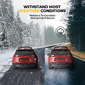 BougeRV Solar Panel Crab Mounting Kit for Cars with Cross Bars, Universal Roof Rack Clamps for Luggage Rack without Drilling, 100 to 200 Watt Solar Panel Mounting Brackets, Auto Off-Grid Solar Systems