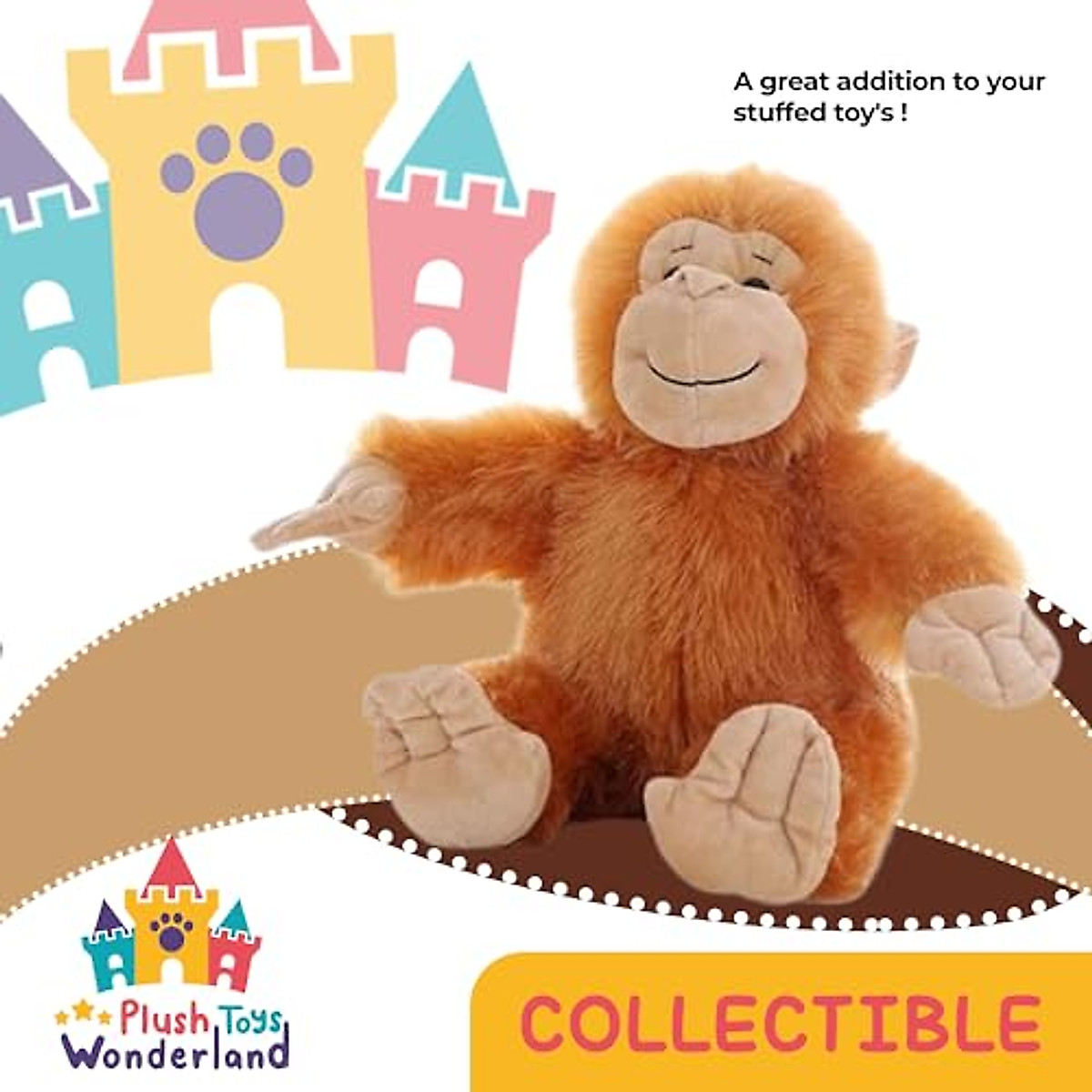 Cheeky Monkey Plush Toy Soft 8 Inch Stuffed Animal Monkey Cuddly Small Plush Toy for Kids Great Gift for Monkey Lovers Realistic Stuffed Monkey Plush for Play and Snuggling