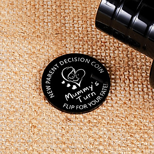 First Father's Day Gifts New Parents Decision Coin Expecting Mother Pregnancy Gift for New Mom Dad First Time Mommy Daddy Christmas Valentines Gift Newborn Baby Announcement for Men Women Double Sided