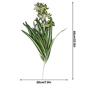 YINKUU Artificial Chlorophytum Silk Flowers, Artificial Flowers Plant Fake Greenery Faux Plant Hanging Ivy Green Leaves Bonsai Wall Hanging Plants for Home Garden Office Wedding Decoration