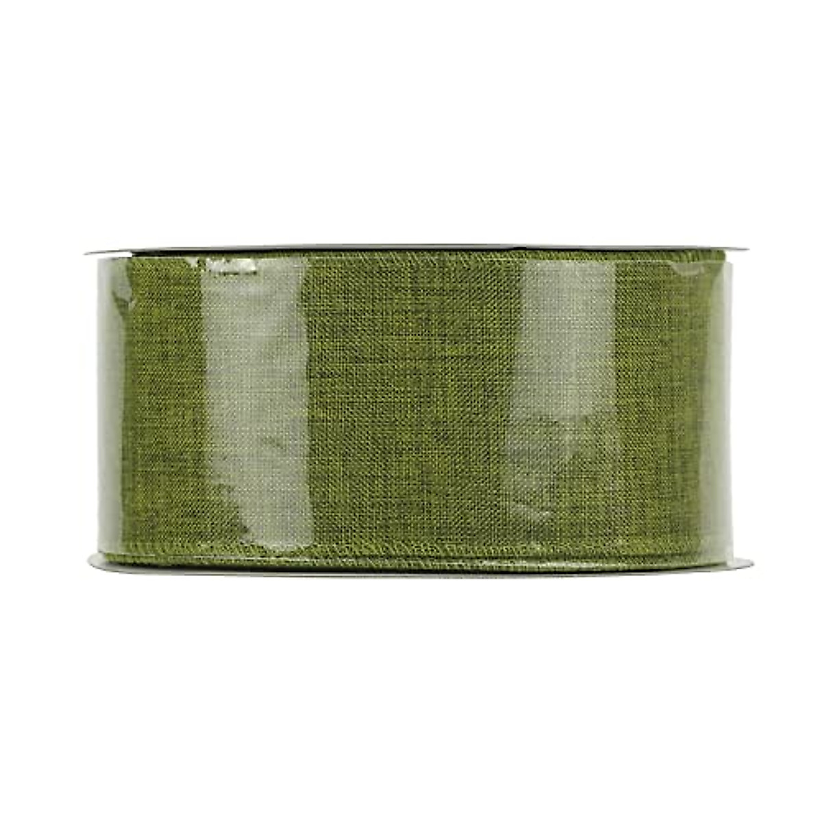 MEEDEE Sage Green Wired Ribbon for Christmas Tree Ribbon Garland Burlap Christmas Wired Ribbon 2.5 Inch by 25 Yards Perfect for Wreath Supplies Gift Wrapping Bow Making Home Decorations