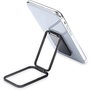 NLQHOPTS Foldable Phone Ring Stand Holder Finger Kickstand, Adjustable 360ºRotation Cell Phone Ring Grip for Office Desktop&Magnetic Car Mount ,Compatible with All Smartphones (Black)
