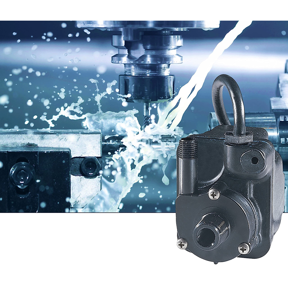 Little Giant 1-EA-42 115 Volt, 1/125 HP, 170 GPH Dual Purpose - Inline or Submersible, Small Epoxy-Encapsulated Pump with 10 ft. Cord, Black, 518087