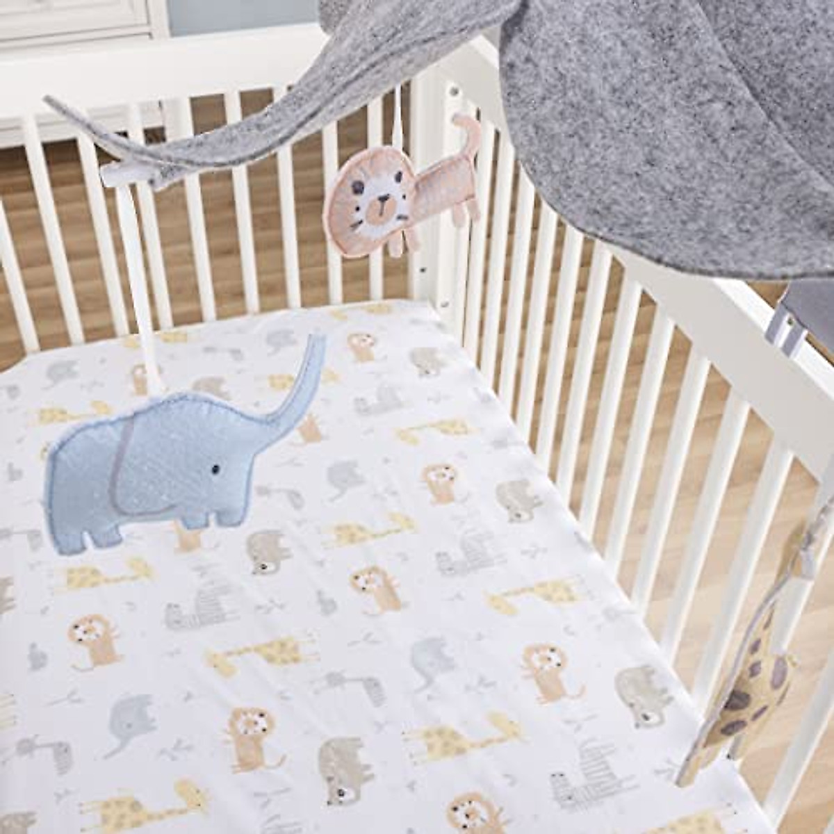 Trend Lab Crayon Jungle 3 Piece Crib Bedding Set, Can Be Used As A Blanket Or A Playmat for Tummy Time, Includes Quilt, Fitted Crib Sheet and Skirt