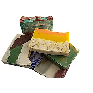 Floral Soap Collection -6(Six) 2Oz Guest Bars, Sample Size Soap Set -Natural Handmade Soaps. Brazilian Mud, Orange, Bamboo Lilac, Lavender, Rose and Avocado Soap - Falls River Soap Company