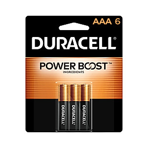 Duracell Coppertop AAA Batteries with Power Boost Ingredients, 6 Count (Pack of 1), Triple A Battery with Long-lasting Power, Alkaline AAA Battery for Household and Office Devices