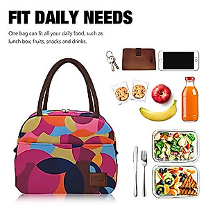 Lunch Bag for Women Adults Insulated Lunch Tote Bags Large Reusable Cooler Purse for Work Picnic Womens Lunch Box Food Containers Thermal Pack Bags Cute Lunchbox - Polka Dot 10L