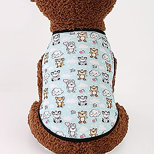 BESUFY Dog Onesie,Puppy T-Shirt Cartoon Printing Adorable Polyester Two-Legged Dog Vest Blouse for Daily Life Little Bee XS