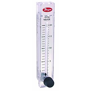 Dwyer® Rate-Master® Flowmeter, RMB-54-SSV, 3% Acc, 20-200 SCFH air, SS Valve, PC Body