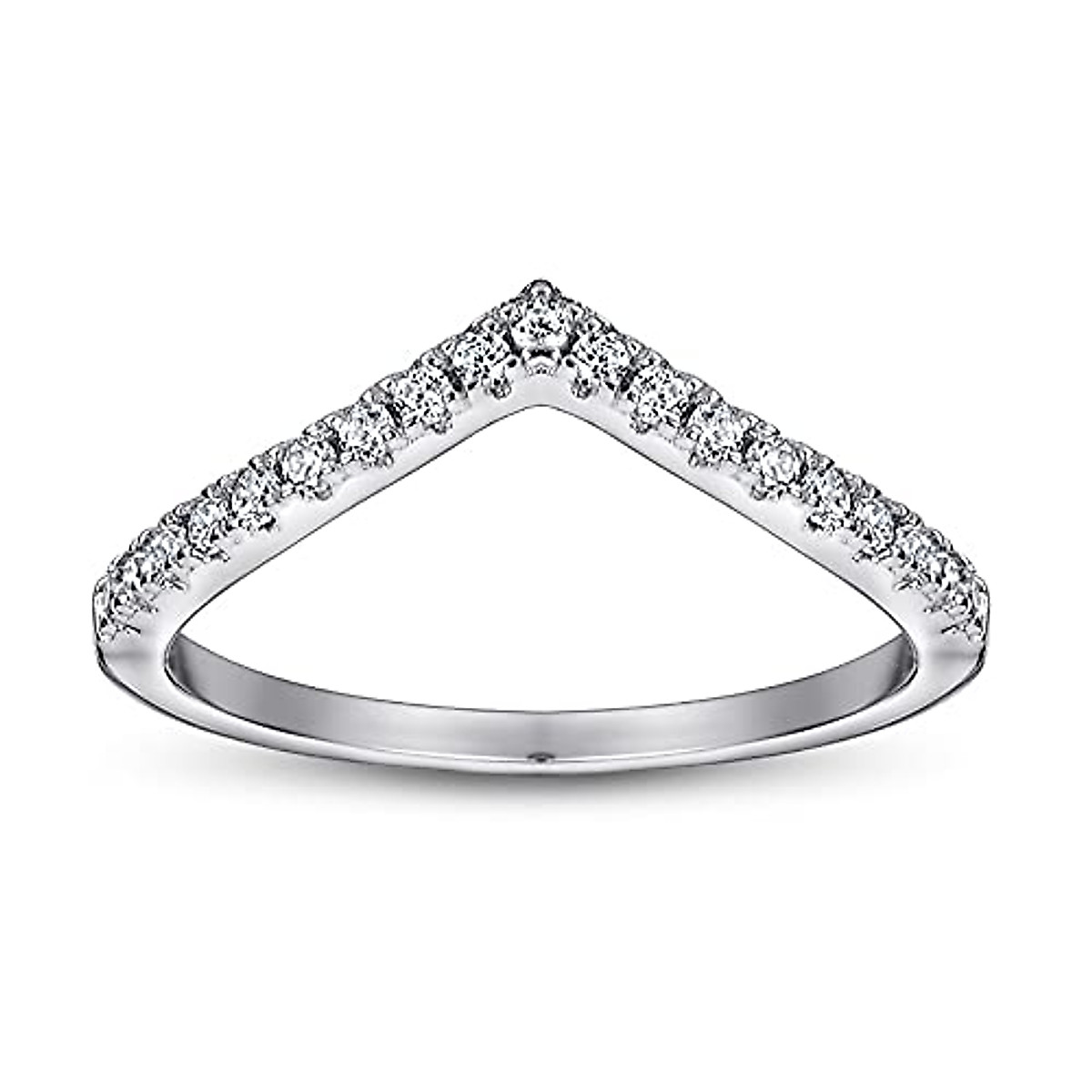 Blocaci Moissanite Wedding Rings for Women 925 Sterling Silver 10K 14K 18K Gold Wedding Band with Text Engraving (10K Gold)
