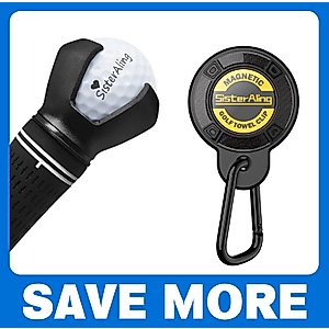 SisterAling Putter Ball Retriever Magnetic Clip for Golf Towel