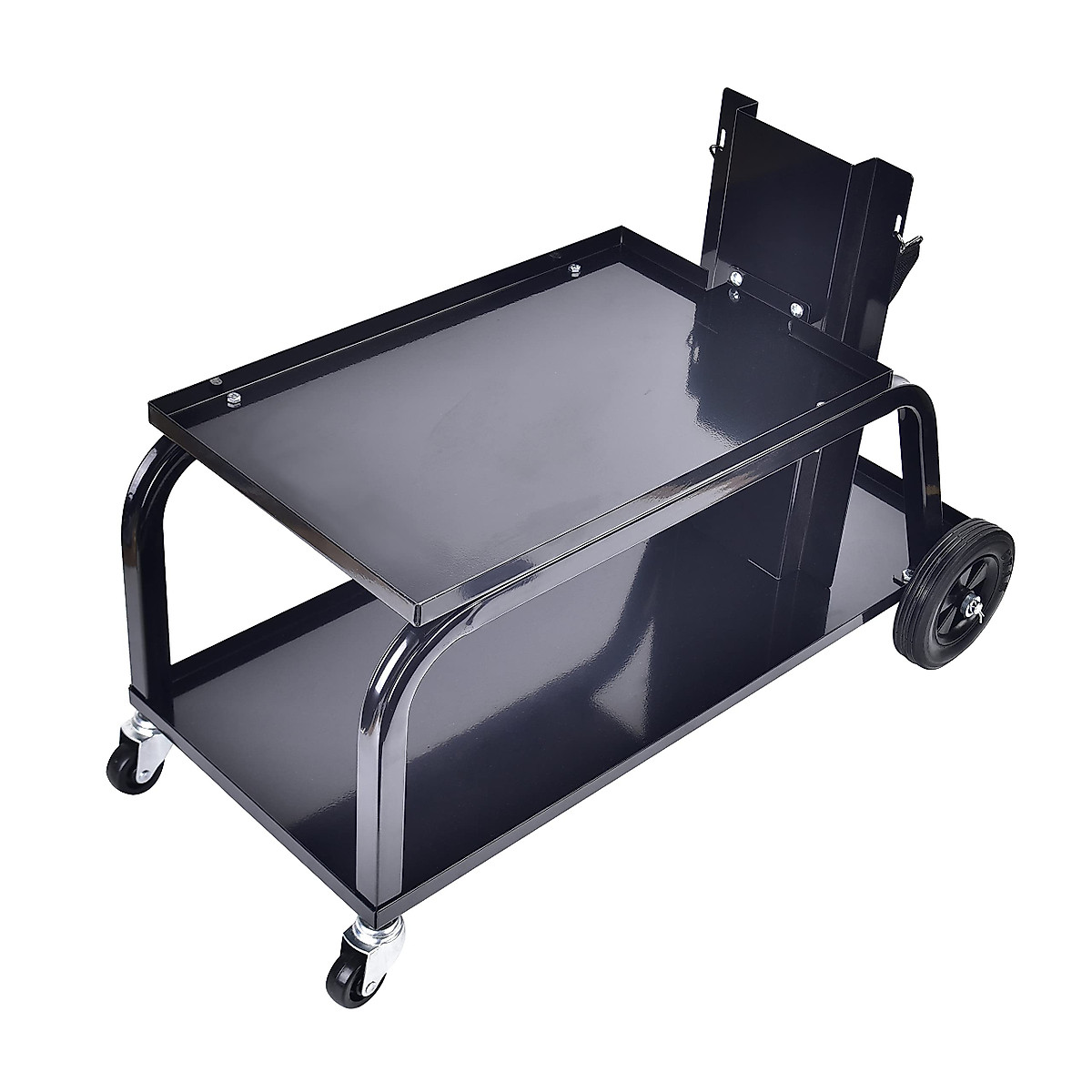 Universal MIG Welding Cart, Rolling Welding Cart with Wheels for TIG MIG Welder, 110Lbs Capacity,Black
