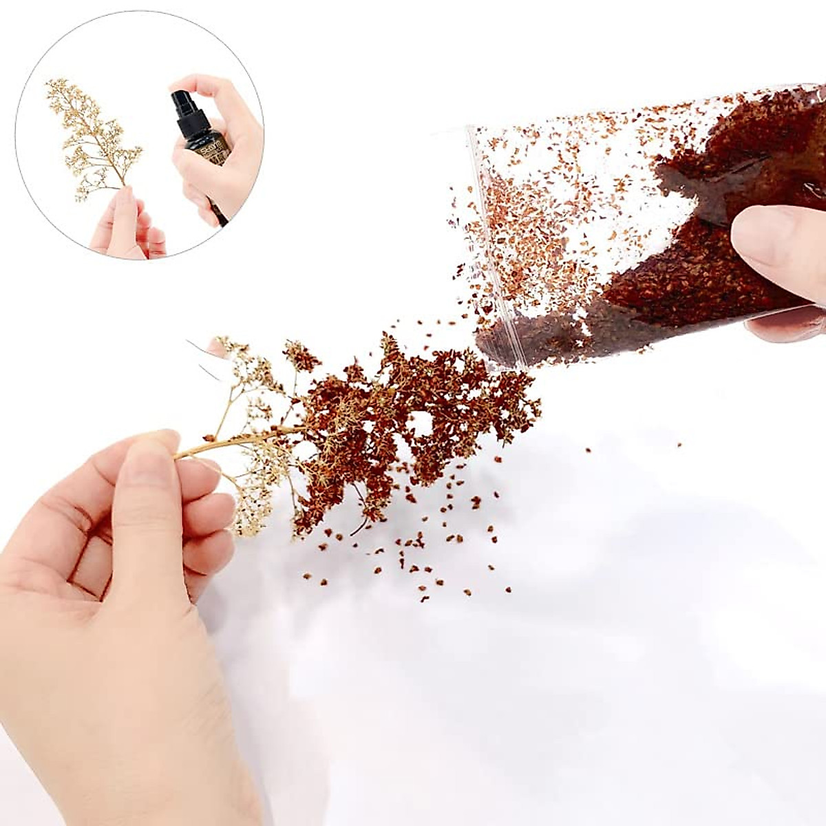 Realistic Miniature Leaves Simulation Leaves for DIY Model Railway Fairy Garden Diorama Scenery, Pack of 5