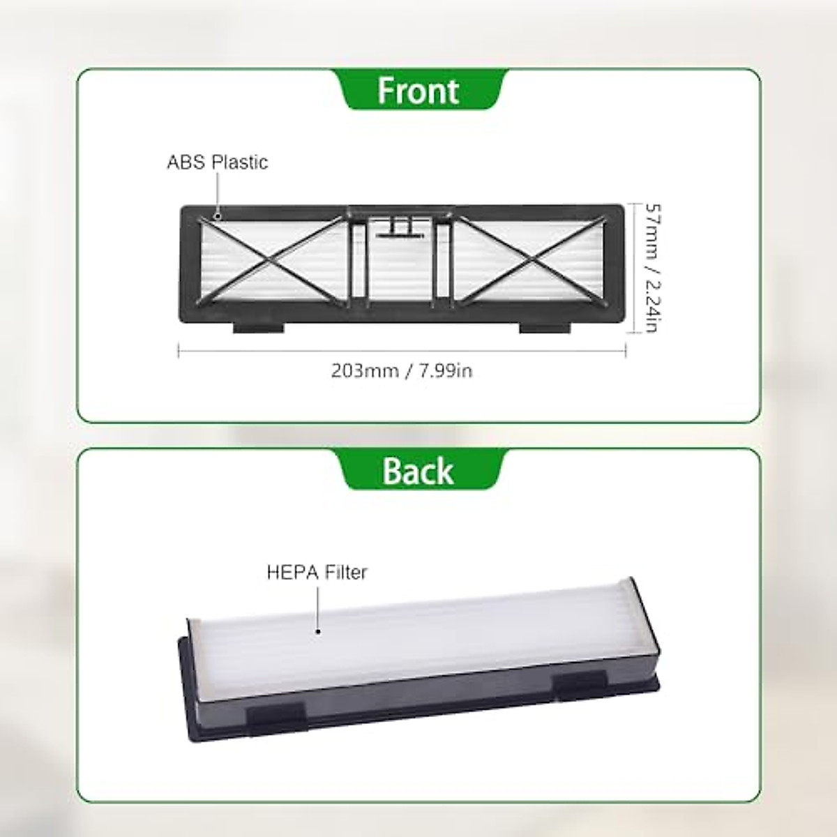 Neutop Replacement Parts Compatible with Neato Botvac Connected Series D10 D9 D8 D3 D4 D5 D6 D7 and D Series D75 D80 D85 Accessories with 1 Combo Brush 2 Ultra Filter 2 Upgraded 5-arms Side Brush.