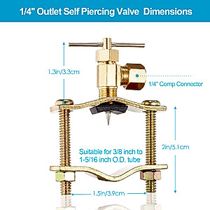 Ice Maker Installation Kit - 1/4 In O.D.Refrigerator Water Line with Quick Fittings and Self Piercing Saddle Valve,For Adding a Branch Waterway to Refrigerator/Ice Maker(25 FT)