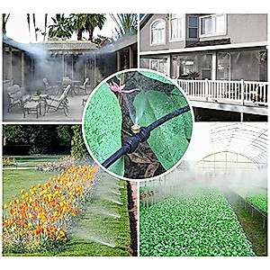 EONBON Misters for Outside Patio,Mister Cooling System 60 Feet (18M) for backyards Greenhouse Pool Patio Garden Lawn Horse Stable and Outdoor Dog Kennel