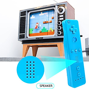 Yosikr Wii Controller 2 Pack, Wii Remote Controller with Silicone Case and Wrist Strap Compatible for Wii/Wii U (Red and Blue)