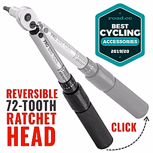 PRO BIKE TOOL 1/4 Inch Drive Click Bicycle Torque Wrench Set – 2 to 20 Nm – Maintenance Kit for Road & Mountain Bikes - Includes Allen & Torx Sockets, Extension Bar & Storage Box