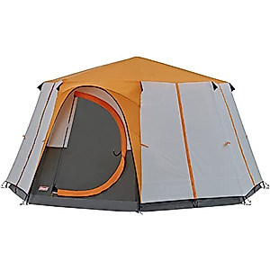 Coleman Tent Octagon, 6 to 8 Man Festival Dome Tent, Waterproof Family Camping Tent with Sewn-in Groundsheet