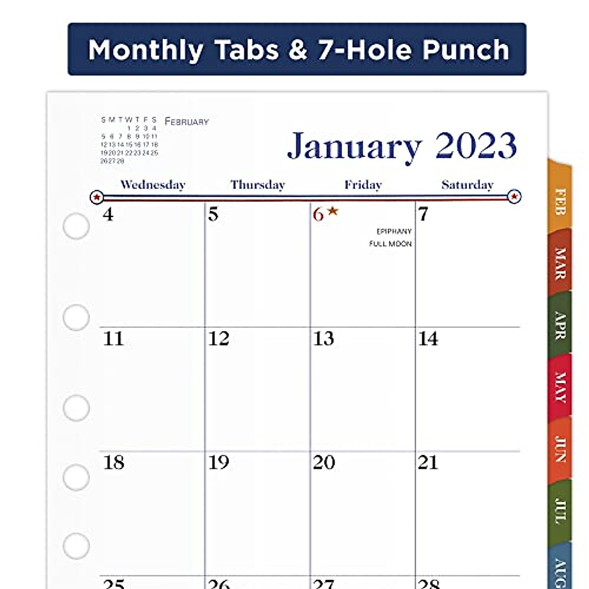 AT-A-GLANCE Charles Wysocki 2023 RY Monthly Planner Refill, Loose-Leaf, Desk Size, 5 1/2" x 8 1/2"