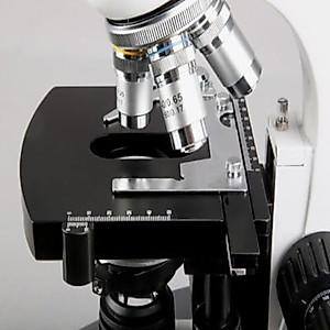 AmScope T360B-10M Digital Trinocular Compound Microscope, 40X-2000X Magnification, WF10x and WF20x Eyepieces, Brightfield, LED Illumination, Abbe Condenser, Double-Layer Mechanical Stage, Includes 10MP Camera with Reduction Lens and Software