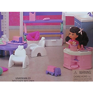 Barbie KELLY Nursery School Playset w Blackboard, Sink Unit, Train & MORE! (1996 Arcotoys, Mattel)