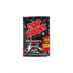 Pop Rocks Strawberry Bulk (0.33oz) - 72 Pack of Straw Berry Flavored Poprocks - Retro Crackling Rock Candy - By Dr. Plenty