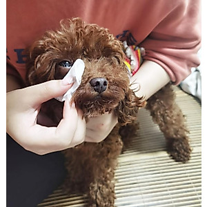 Pet Cleaning Tear & Ear Wax Wipes, 130 Sheets Each, Non-Woven Material, Gentle Eye Wipes for Cleaning Eye Boogers, for Dogs & Cats