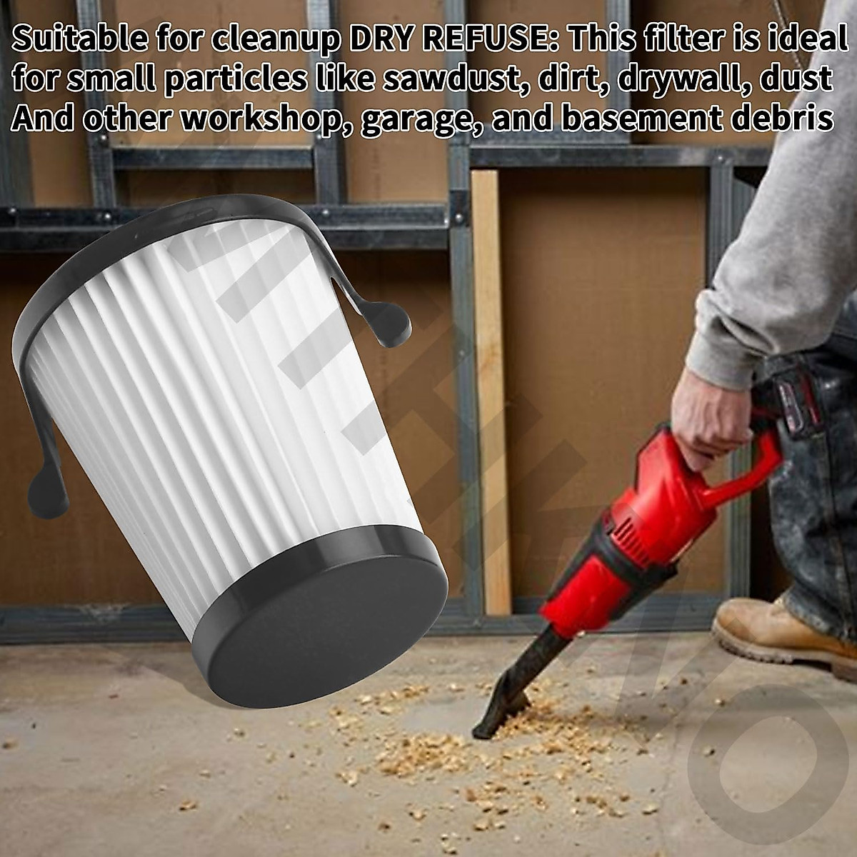 2-Pack 49-90-1950 HEPA Dry Filters Replacement for Milwaukee M12 0850-20 Compact Vacuum