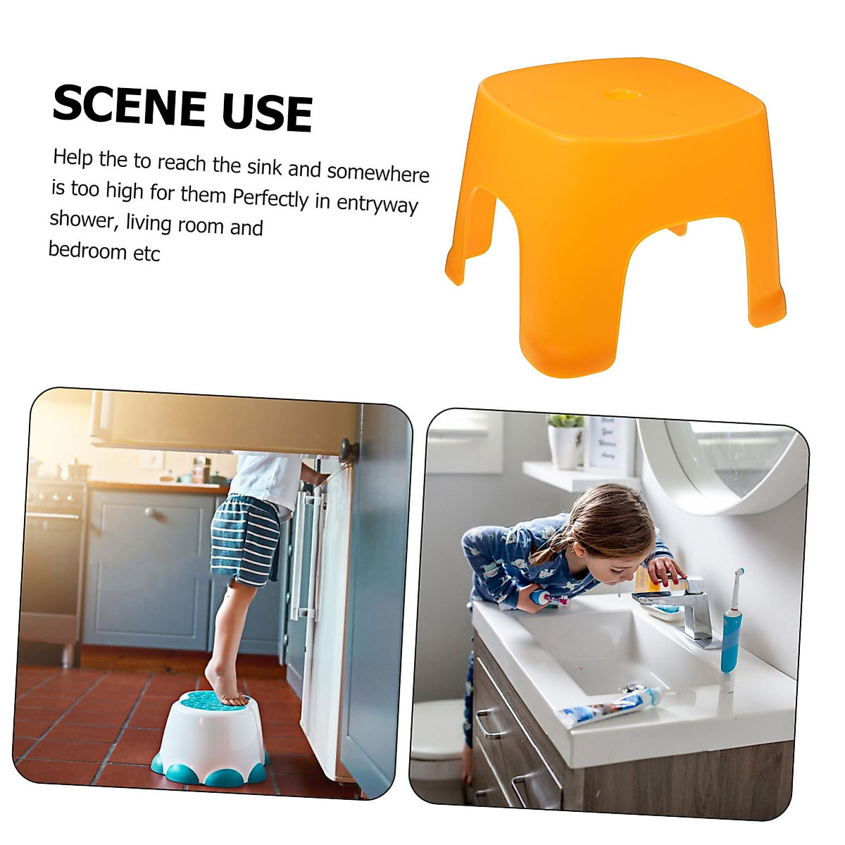 Cabilock Low Stool Toilet Step Stool for Adults Toilet Stepping Foot Stool Bathroom Step Stool Step for Toddlers Toddler Steps for Bathroom Foot Stool for Office Home Foot Stool