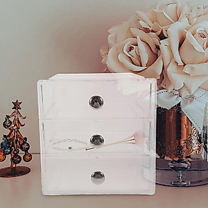 Cabilock Drawer Storage Box Box make up drawer desktop drawers organizer desktop storage box with drawer cosmetic display case Acrylic Storage rack jewelry trash box drawers Facial mask