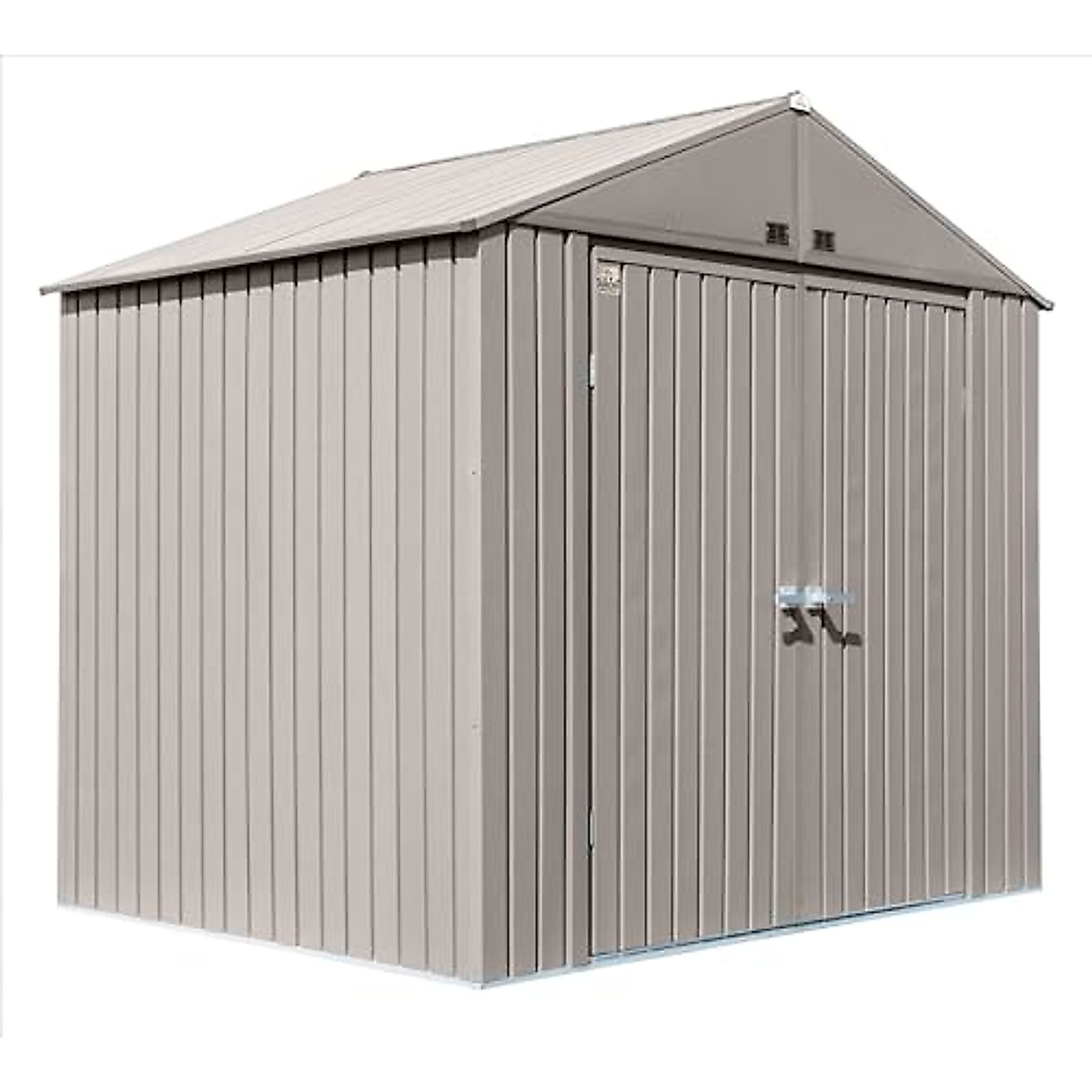 Arrow Shed Elite 8' x 6' Outdoor Lockable Steel Storage Shed Building, Cool Grey