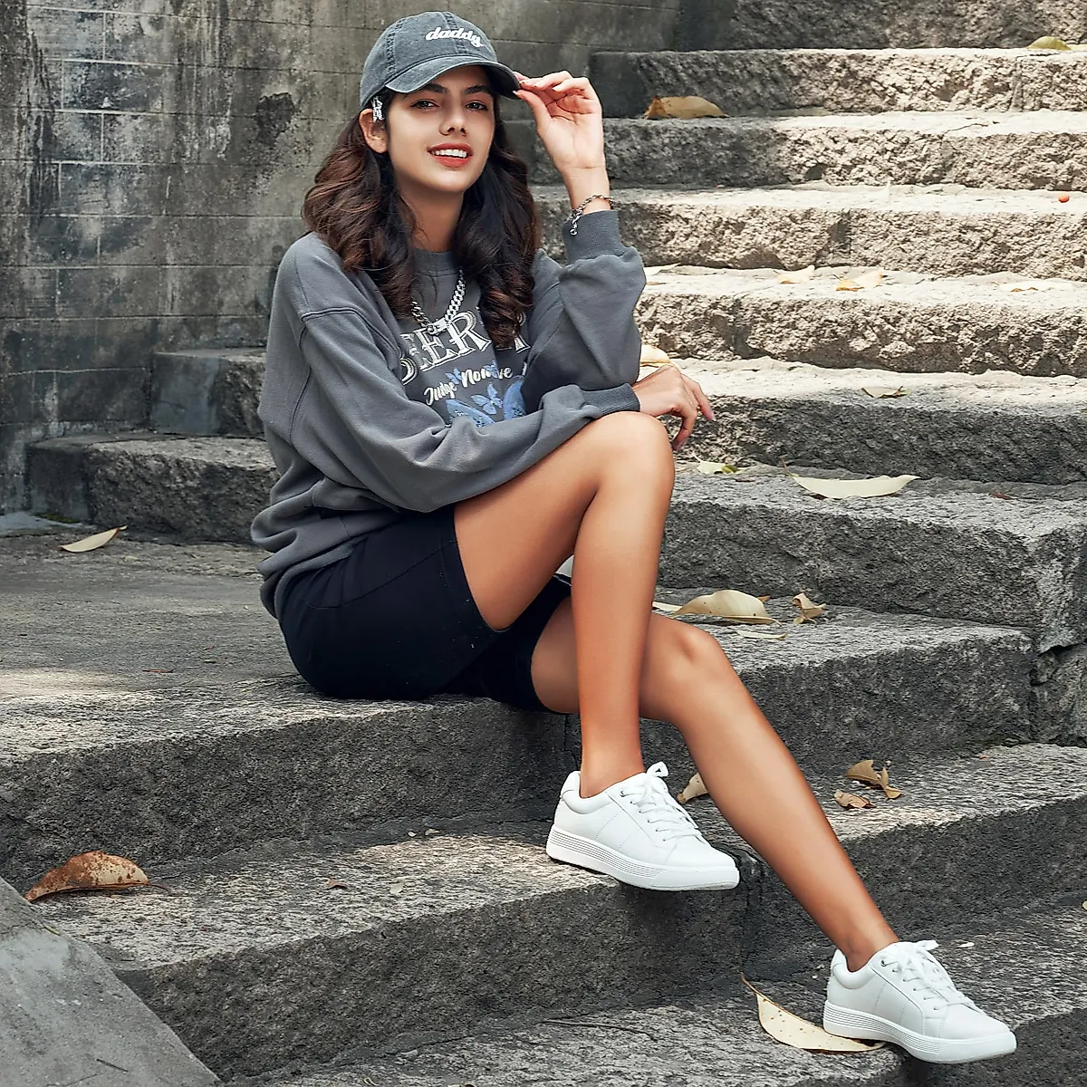 Vepose White Sneakers 8013 Casual Fashion Low Top Comfortable Classic Shoes for Women Size 7(CJY8013 All White 07)