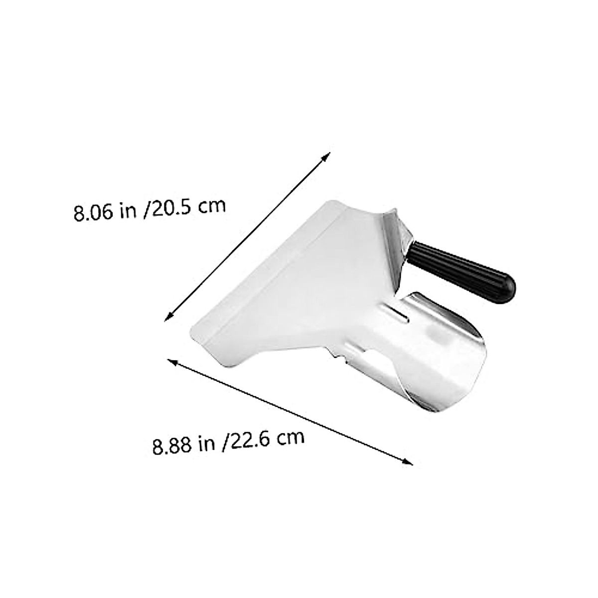 Zerodeko 3pcs Stainless Steel Chip Spatula Plastic Ice Scoop Spatula Metal Ice Scoop for Ice Bucket Stainless Steel French Fry Scoop French Fry Portion Scoop Plastic Fry Scoop Black Fries