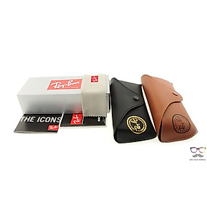 Ray Ban Sunglasses RB4147 609585 Top Black On Brown Square 60mm Authentic