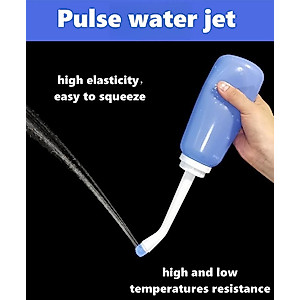 17oz Peri Bottle Handheld Bidet Sprayer for Toilet Portable Travel Bidet Bottle for Postpartum Perineal Care Hemorrhoid Treatment Female Vaginal Sprayer Anal Cleanser Bidet Sprayer Kit with Carry Bag