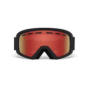 Giro Rev Youth Snow Goggles - Black Zoom Strap with Amber Scarlet Lens (2021)