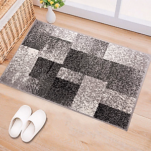 Rugshop Modern Distressed Boxes Area Rug 2' x 3' Gray