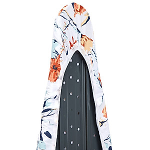 Ironing Board Cover with Floral Print Padding, Drawstring, Standard Size (15 x 54 in)